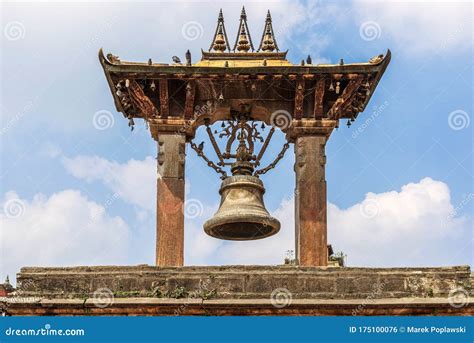 Buddhist Bell By The Temple In Patan Durbar Square Kathmandu Nepal