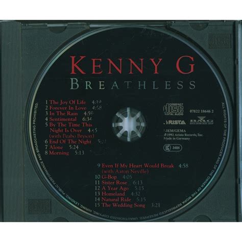 Breathless By Kenny G Cd With Grigo Ref