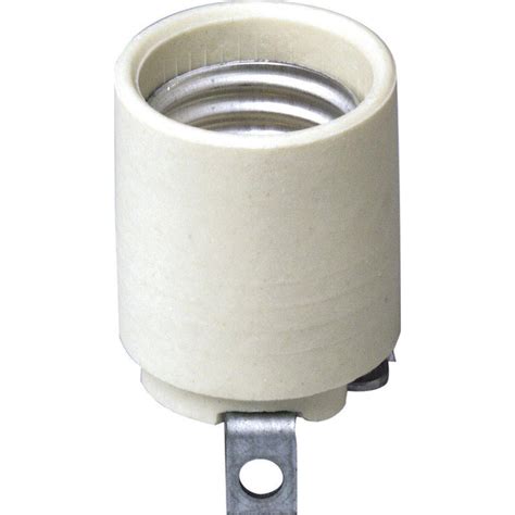 Leviton 03152 00f Porcelain Incandescent Medium Base Keyless Socket 1pack