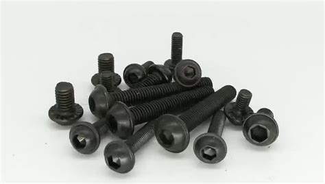 M6m8黑色半圆头内六角螺丝带垫法兰螺钉伞头压花家具螺栓10mm70mm 阿里巴巴