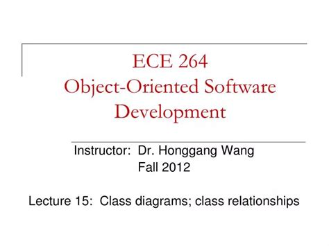 PPT UML Class Diagrams And Class Relationships In ECE PowerPoint Presentation ID