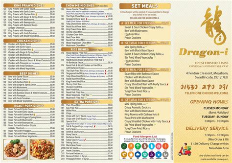 Menu Dragon I