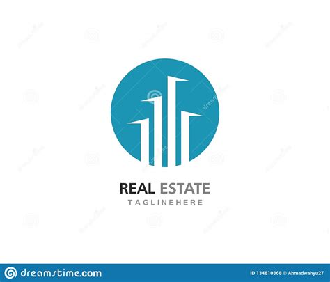Real Estate Property And Construction Logo Stock Vector
