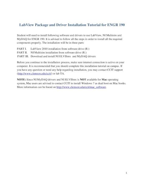Pdf Labview Package And Driver Installation Tutorial For Engr 190
