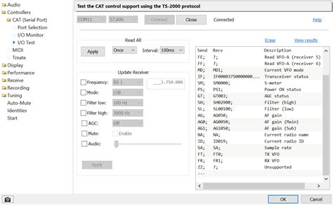 Serial Port CAT Connecting Via CAT Configuration