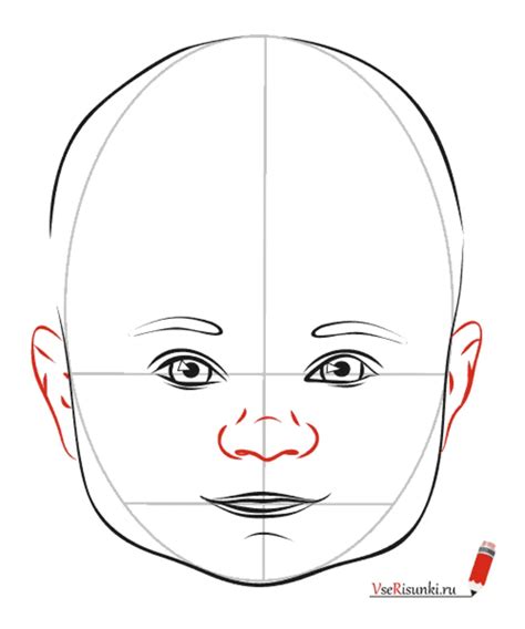 Как нарисовать лицо ребенка поэтапно карандашом