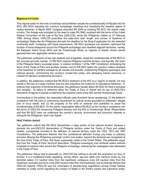 Cases Chapter 4 5 Download Free Pdf Territorial Waters Philippines
