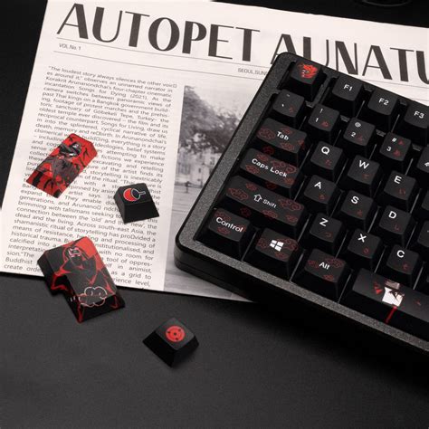 Itachi Uchiha Naruto 140 Keycaps Set Keyboard Kraft