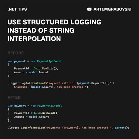 dotnet csharp logging structuredlogging artem grabovski
