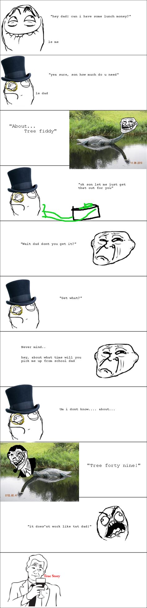 Hey Dad I Can I Have Some Lunch Money Le Me About Tree Fiddy