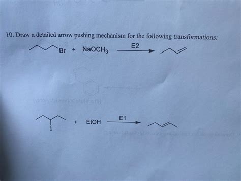 Answered: 10. Draw a detailed arrow pushing… | bartleby