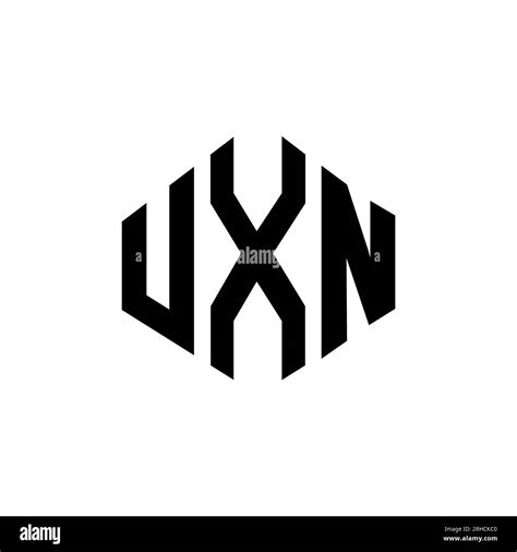 Uxn Letter Logo Design With Polygon Shape Uxn Polygon And Cube Shape