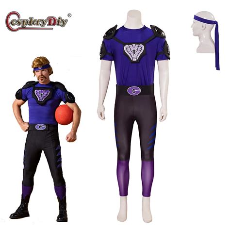 Cosplaydiy Dodgeball Purple Cobras Costume Average Joe Cosplay Uniform