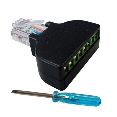 Adaptér Rj45 Na Svorkovnici 8 Pinov Samec Drotik Elektro Sk