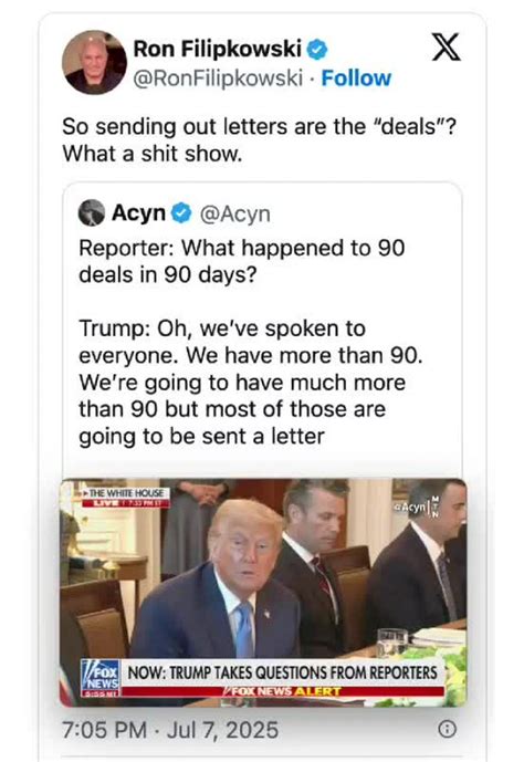 Tariff Deals That Didnt Materialize Countdown To Higher Prices Folks Album On Imgur