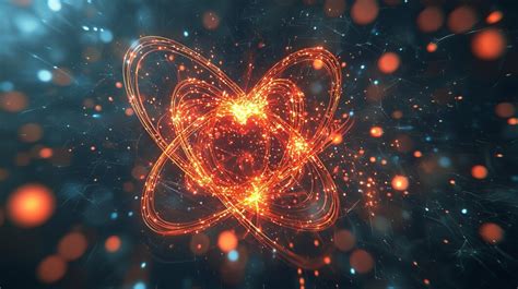 The Nuclear Fission Process Illustrated In A Dramatic And Vivid Manner