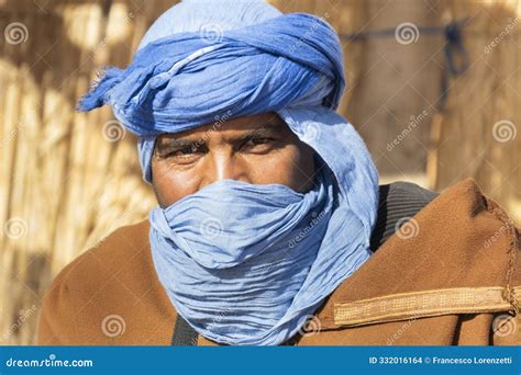 Portrait Of Tuareg Man Local Guide In The Sahara Desert Algeria