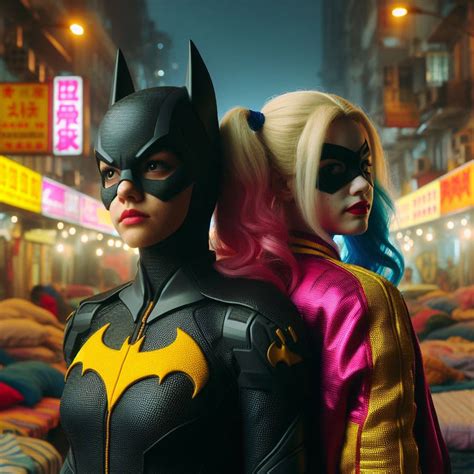 Duo Batgirl Harley Quinn By Gardenia76 On Deviantart