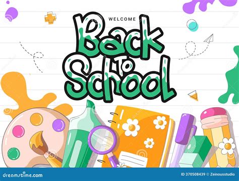 School Greeting Clipart Banner Set Back To School Educational Cards