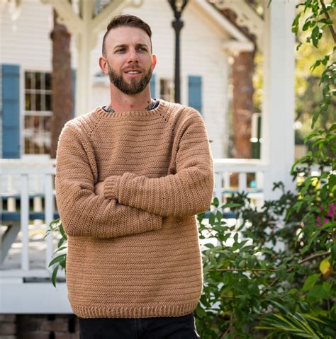 Crochet Raglan Sweater Pattern Reed Crochet Makes For Men