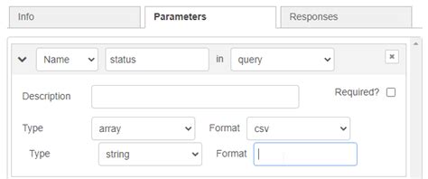 how can you configure enum parameters in the query · issue 81 · node