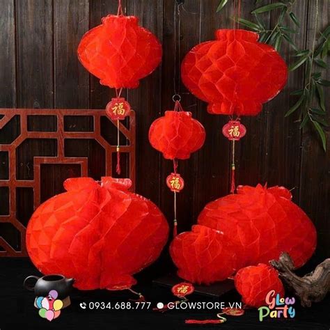 Đèn Lồng Nilon Đỏ Glowstore