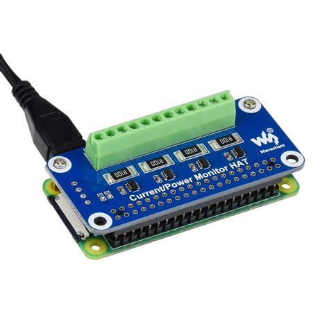 Waveshare Ch Current Voltage Power Monitor Hat For Raspberry Pi I C