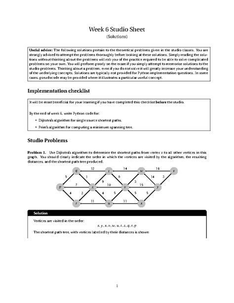 24week6 Solutions Week 6 Studio With Complete Question And Solutions Week 6 Studio Sheet