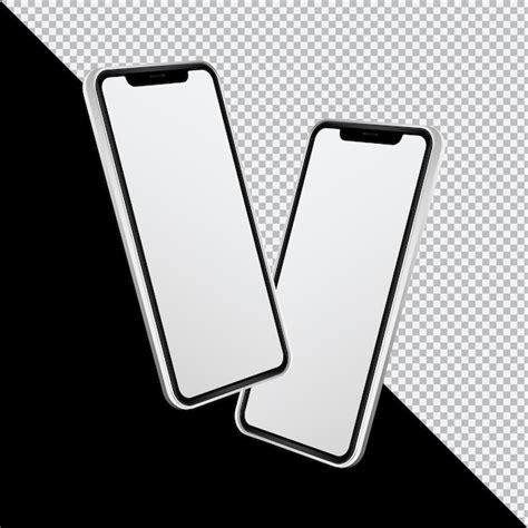 Premium Vector Two Mobile Phone Mockup Design