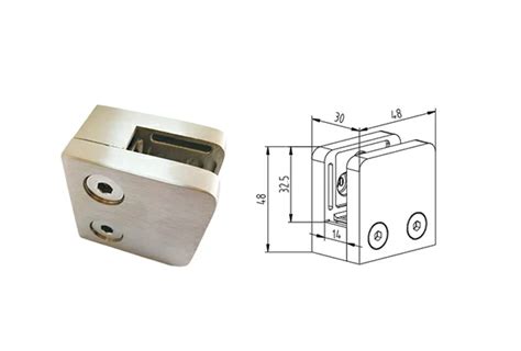 Square Glass Clamp Flat Back Kelin Manchinery