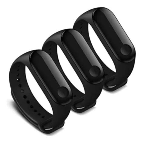 Kit Pulseiras Silicone Preta Pel Culas Gel Mi Band Mercadolivre
