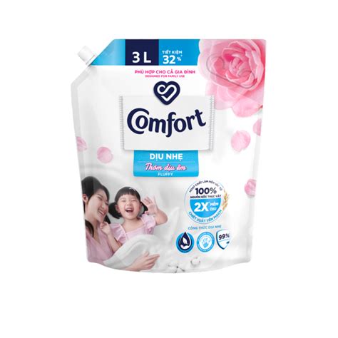 Nước xả vải Comfort Dịu nhẹ Thơm Dịu Êm 3L Shopee Việt Nam