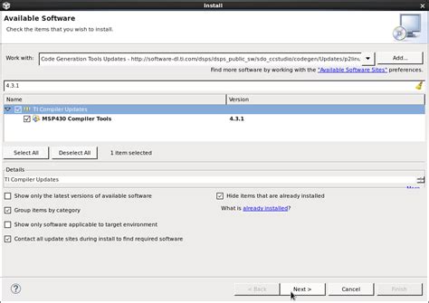 downloading previous compiler verision msp low power microcontroller