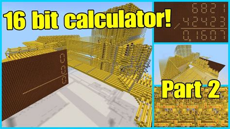 Building A 16 Bit Calculator In Minecraft Multiplication Division
