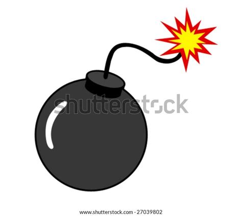 Vector Bomb Lit Fuse Stock Vector Royalty Free 27039802 Shutterstock