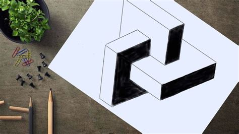 How To Draw 3D Shapes 3D Geometric Pattern Geometric Drawing