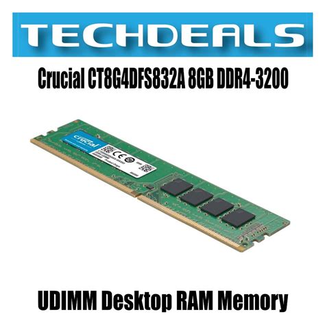 Crucial 8gb Ddr4 3200 Udimm Desktop Ram Memory Ct8g4dfra32a