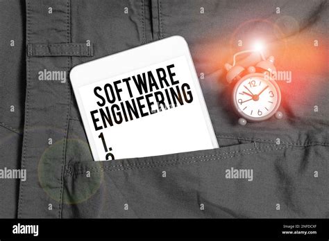 Hand Writing Sign Software Engineering Conceptual Photo Program Development In Systematic