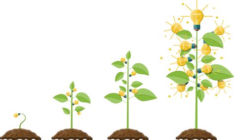 Glowing Light Bulb On Tree With Green Leaves Png