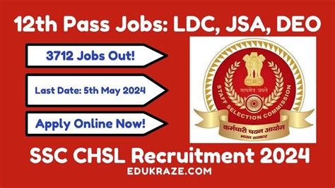 SSC CHSL Recruitment Vacancy Open For Th Pass Check Details Here EduKraze