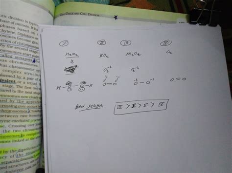 Arrange The Given Species In Increasing Order Of 0O Bond Length H2O2