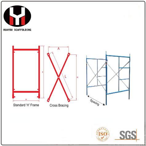 Heavy Duty Shoring H Frame Ladder Frame Vanguard Frame Scaffolding For