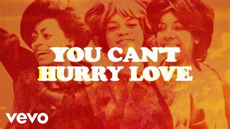 The Supremes You Cant Hurry Love Lyric Video Youtube Music