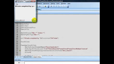 QTP 1 Data From Excel YouTube