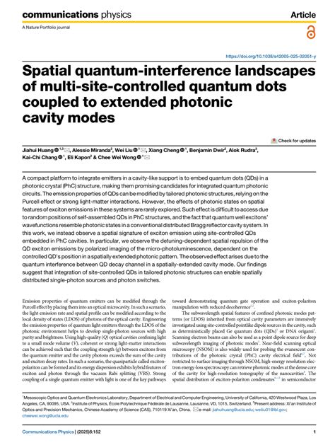 Pdf Spatial Quantum Interference Landscapes Of Multi Site Controlled