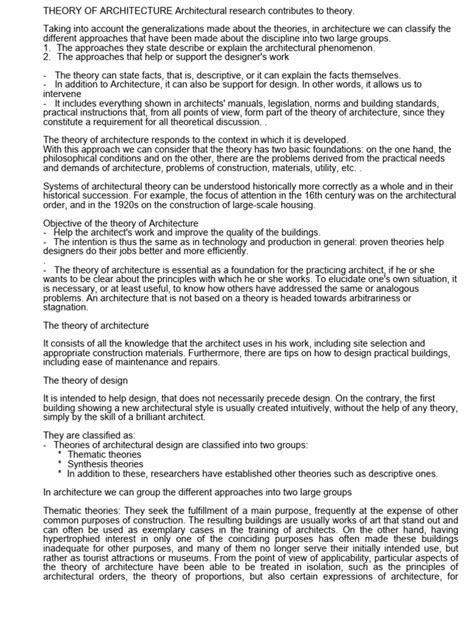 Architectural Design Theory Pdf Theory Design
