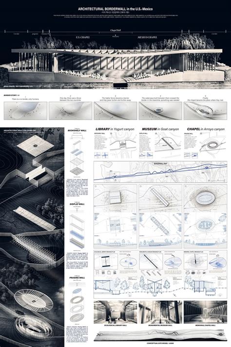 대한건축학회 2023 학생작품전 프레젠테이션 보드 디자인 건축 도표 건축 패널