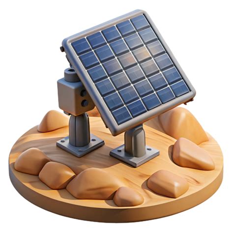 Stunning Rustic Solar Panel Array Desert Landscape Isolated High