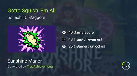 Gotta Squish Em All Achievement In Sunshine Manor