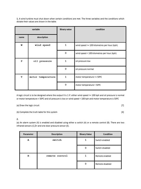 Logic Gates Application Assignment Pdf Wind Speed